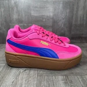 Puma | Shoes | Puma Club Ii Era Platform Shoes Women 55 Pink Blue Suede ...